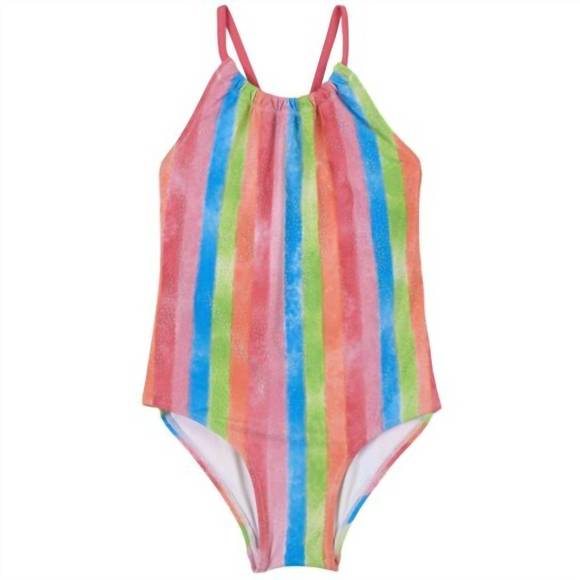 Hatley | Swim | New Hatley Rainbow Stripe Bathing Suit In Multi | Poshmark
